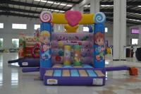 China High Slide Kids Inflatable Bouncer Tarpaulin Material Fire Retardant Waterproof for sale