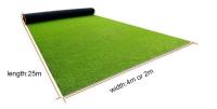 China SGS Dark Green High Density green grass floor mat Artificial 4*25m PE PP for sale