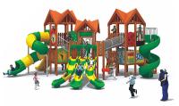 China Double Lane Slide Kids Plastic Playground Equipment AntiUV For Amusement Park for sale