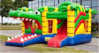 China High Slide Kids Inflatable Bouncer Tarpaulin Material Fire Retardant Waterproof for sale