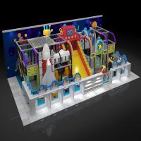 China Space Themed Kids Indoor Playground Equipment Wide Slide For Kindergarten for sale