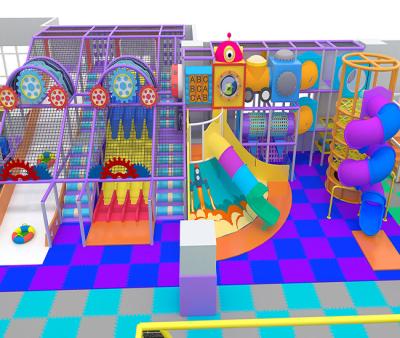 China Space Themed Kids Indoor Playground Equipment 4.5m Height With Fiberglass Slide for sale