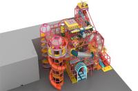 China Giant Slides Kids Indoor Playground Equipment Fireresistant 8m Hight for sale