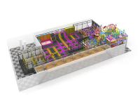 China Candy Themed Trampoline Park Equipment , 20m Width Kids Exercise Trampoline for sale