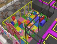 China Candy Themed Trampoline Park Equipment , 20m Width Kids Exercise Trampoline for sale