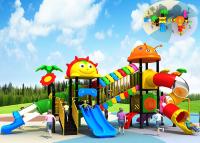 China Multifunction Kids Plastic Playground Equipment Three Lane Tube Slide For Parks for sale