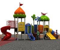 China Multilane Kids Plastic Playground Equipment EU Standard Anticrack for sale