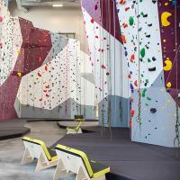China Artificial Auto Belay Climbing Wall Resin Material For Amusement Park for sale
