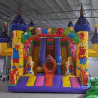 China Commercial Inflatable Bouncers With Slide , TUV Slip And Slide Jumping Castle for sale