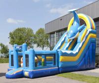 China Playground Kids Inflatable Bouncer , OEM Inflatable Slide And Bounce House for sale