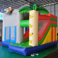 China Small Bouncy Castle With Slide PVC Material Digital Printed Waterproof for sale