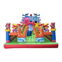 China Ocean Themed Commercial Bounce House With Slide PVC Tarpaulin Material for sale