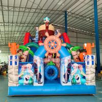 China Ocean Themed Commercial Bounce House With Slide PVC Tarpaulin Material for sale