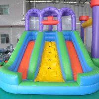 China UVproof Kids Inflatable Bouncer , Fireproof Bouncy Castle With Slide for sale
