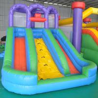 China UVproof Kids Inflatable Bouncer , Fireproof Bouncy Castle With Slide for sale