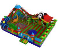 China Commercial Bounce House With Climbing Wall UV Resistant Plato Material for sale