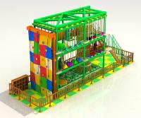 China Commercial Adventure Park Ropes Course , Two Level Outdoor Rope Activities for sale