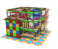 China High Trek Adventure Rope Course With Climbing Wall OEM Available for sale