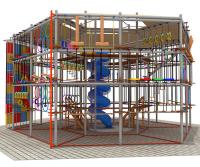 China Karabiner Adventure Rope Course , High Ropes Training Course Multipurpose for sale