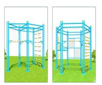 China Multifunction Rope Bridge Obstacle Course Galvanized Steel Materil for sale