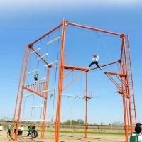 China Multifunction Rope Bridge Obstacle Course Galvanized Steel Materil for sale
