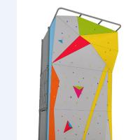 China Fiberglass Indoor Playground Climbing Wall Artificial With Auto Belay System for sale