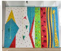 China Artificial Backdrop Rock Climbing Wall Mixcolor PVC Material Pre Made for sale