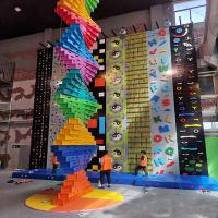 China Artificial Backdrop Rock Climbing Wall Mixcolor PVC Material Pre Made for sale
