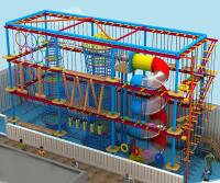 China Commercial High Ropes Obstacle Course , OEM Rope Play Equipment for sale