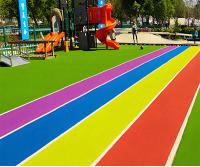 China Plastic Playground Flooring Mats 50mm , Artificial Grass Floor Mat for sale