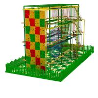 China Indoor Adventure Rope Course Obstacle Course Multilevel ASTM Standard for sale