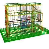 China Indoor Adventure Rope Course Obstacle Course Multilevel ASTM Standard for sale