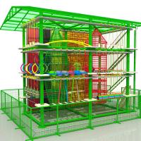 China ODM Rope Climbing Playground Equipment , Outdoor Rope Obstacle Course for sale