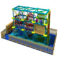 China Three Level Adventure Rope Course Woodpine Material With Safety Belt for sale