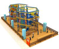 China Three Level Adventure Rope Course Woodpine Material With Safety Belt for sale