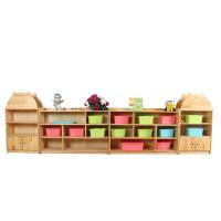 China Commercial Kindergarten Classroom Furniture Wooden Cabinet Toy Storage for sale