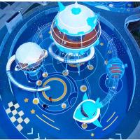 China Large Slide Outdoor Amusement Park Equipment , Space Themed Playground for sale