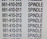 China CE 861 Murata Vortex Spinning Machine Spare Parts Spindles 861-410-010 ~ 16 for sale