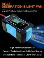 China 12V 24V AGM GEL Battery Intelligent Pulse Repair Charger Portable for sale