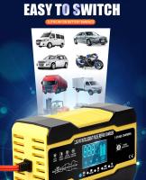 China AGM Start Stop Car Battery Charger 15A 12V 24V With Fault Diagnose System for sale
