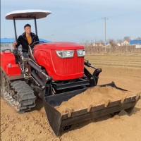China Heavy Machine Farming 80Hp Crawler Compact Tractor With Loader for sale