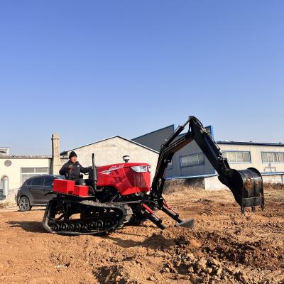 China Small Farm Cultivator Rotary Tiller Agricultural Mini Crawler Tractor For Farm for sale