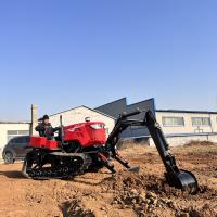 China Agriculture Mini Cultivator Tractor Crawler With Loader Bucket for sale