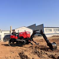 China Compact 100hp Crawler Tractor Compact Farm Hydraulic Tractor With Front Loader / Excavator for sale