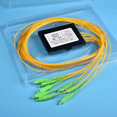 China Single Mode Fiber Optic PLC Splitter 2mm/3mm SC/LC/FC connector for sale