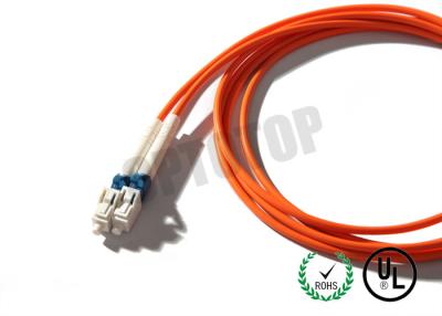 China 3mm 1F Multimode Fiber Patch Cord  Orange , Custom Fiber Optic Jumper for sale