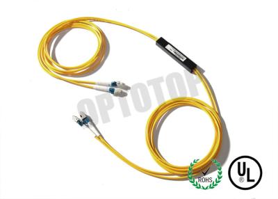 China 2X2 1m Single Mode Fiber Coupler 1310 / 1550nm LC / UPC With With Single Window for sale