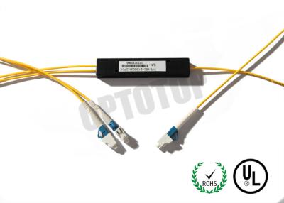 China 1 X 2 Yellow Wideband Splitter No Connector For CATV Optical Networks for sale