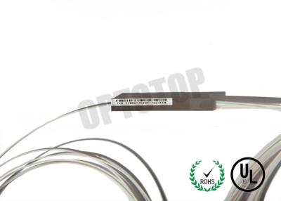 China 0.9 mm White  1 X 8 Fiber Optic PLC Splitter 1260 ~ 1650NM UL ISO Listed for sale