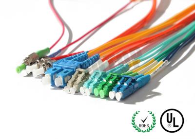 China LC / SC / FC Connector Fiber Optic Patch Cord Corning G657A1 OFNR for sale